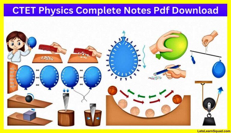 CTET Physics Complete Notes Pdf Download » Lets Learn Squad